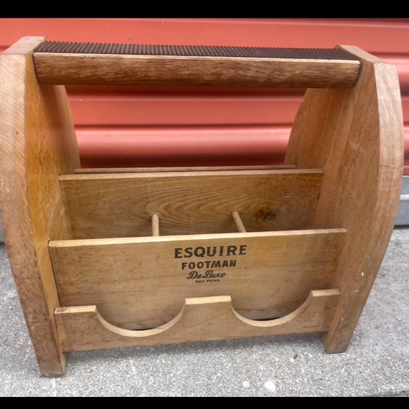 Esquire | Accents | Vintage Esquire Footman Deluxe Shoe Shine Box Wood ...